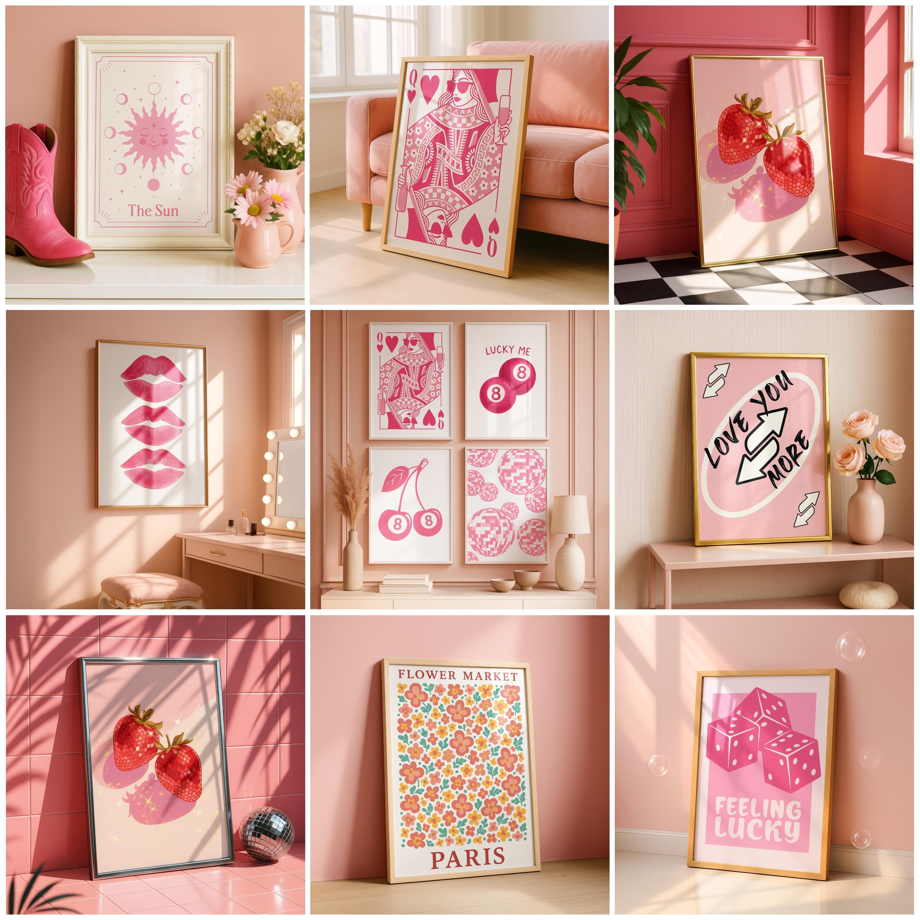 30 Pink Frame Mockup Bundle, PSD Frame Mockups, Photoshop Frame Mockups ...