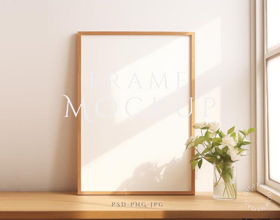 Frame Mockup A4 | Wall Art Mockup | Wood Frame Mockup | Print Frame ...