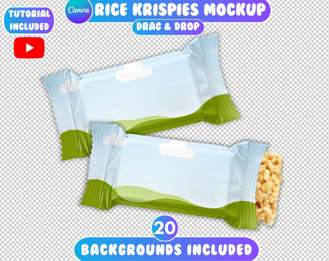 Canva Rice Krispies Treat Mockup, Party Favor Mockup, Krispies Treat ...