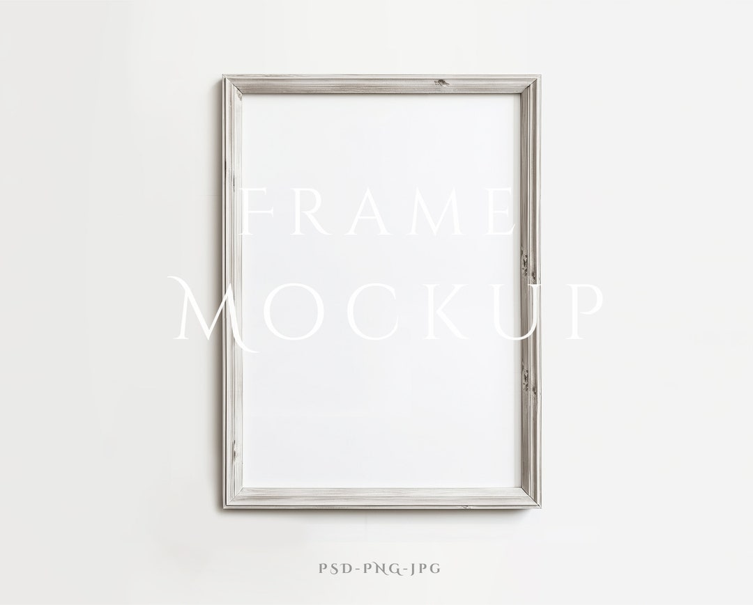 Frame Mockup A4 | Rustic Frame Mockup | White Frame Mockup | Wood ...