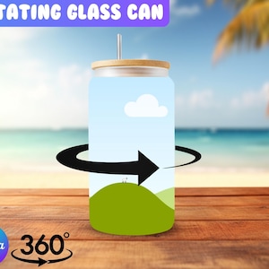 Canva Rotating Glass Can Mockup | Animated Glass Can Mockup | Beer Can ...