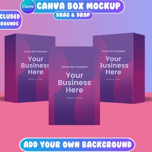 Canva Box Mockup, Software Mockup, Box Mockup, Canva Template, Software ...