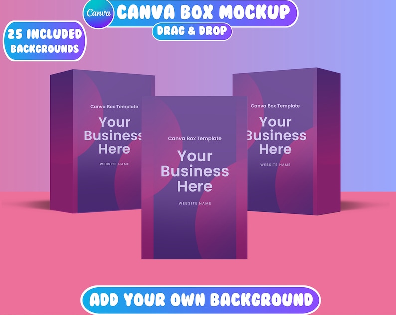 Canva Box Mockup, Software Mockup, Box Mockup, Canva Template, Software ...
