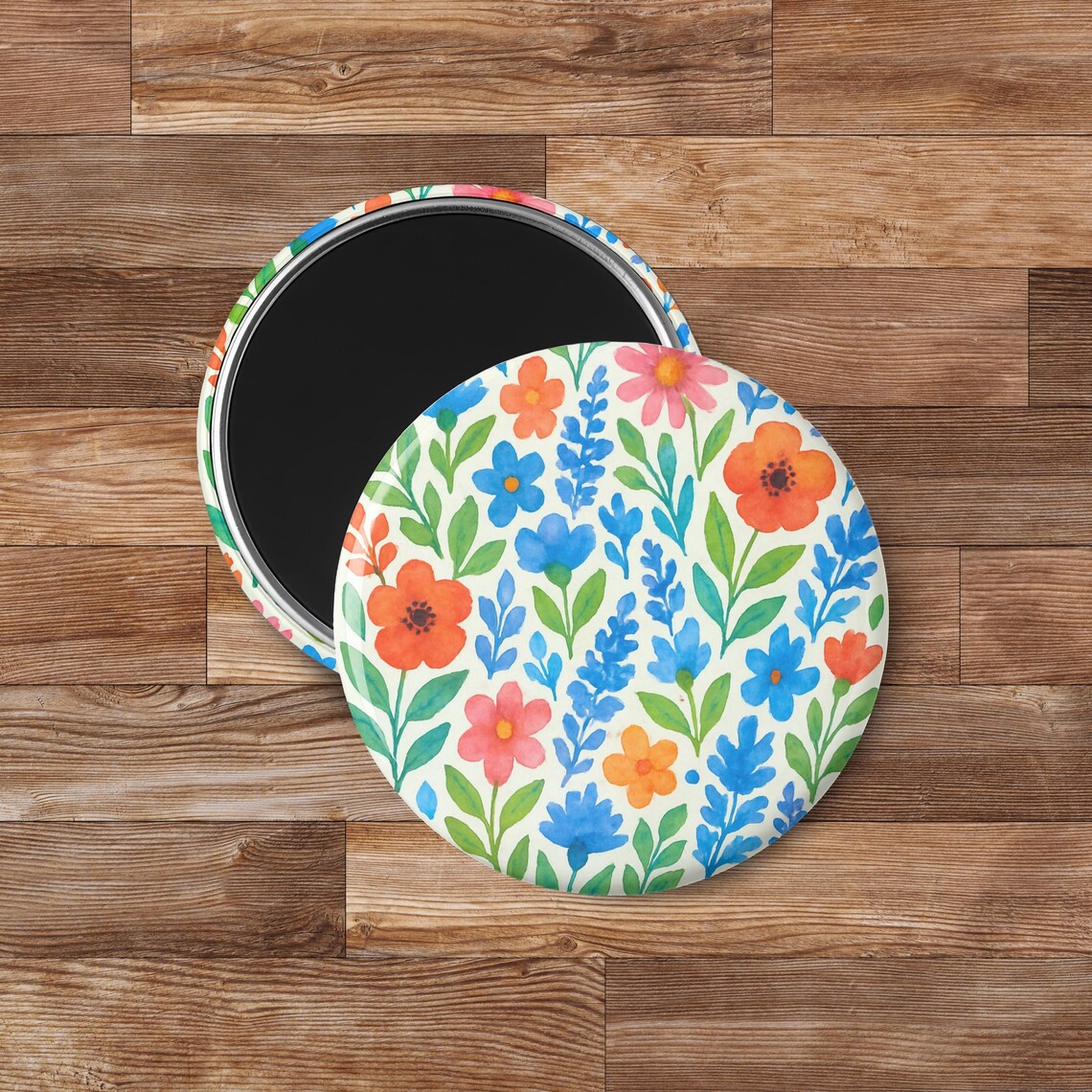 Round Magnet Button Mockup, Round Button Mockup, Canva Magnet Button ...