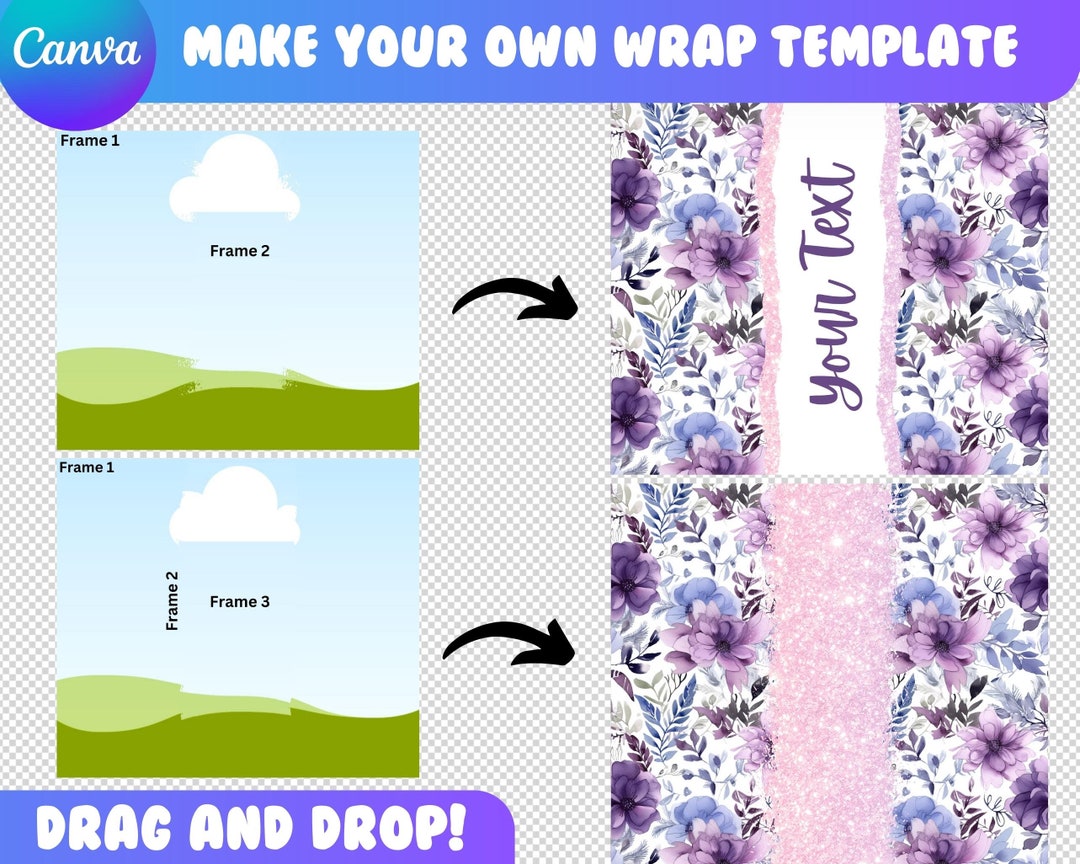 Tumbler Design Canva Template | Drag and Drop Canva 20oz Tumbler ...