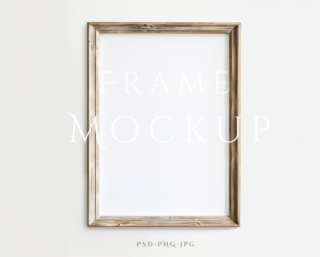 Frame Mockup A4 | Rustic Frame Mockup | Antique Wall Art Mockup ...
