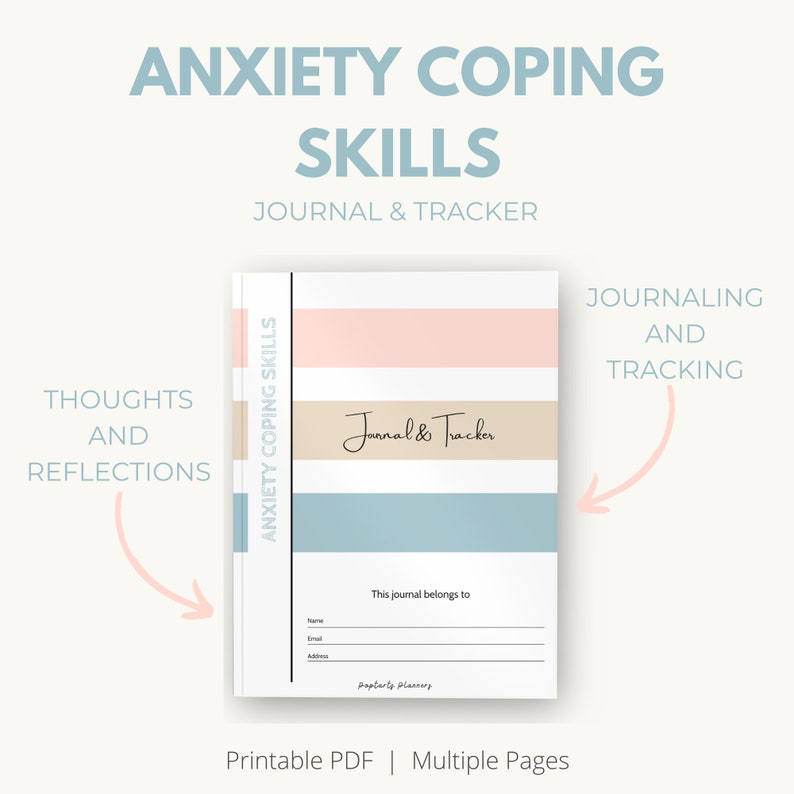 Coping Skills Therapy Worksheet, Anxiety Relief, Anxiety Journal ...