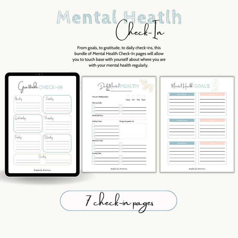 Mental Health Check-in Mental Health Check-in Questions - Etsy