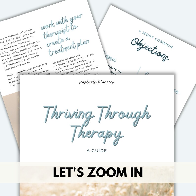 Thriving Through Therapy Guide Therapy Printables Mental - Etsy