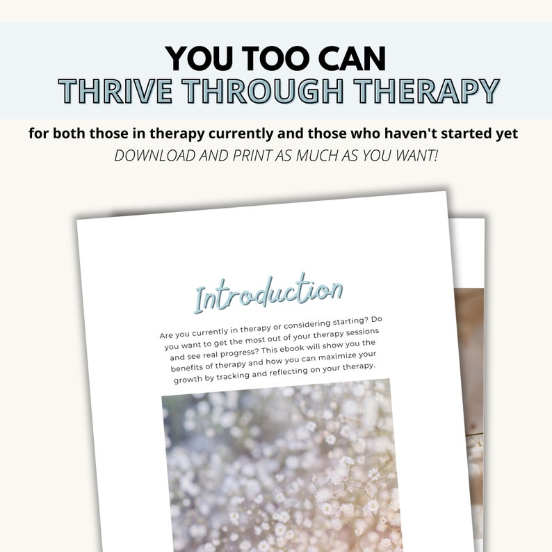 Thriving Through Therapy Guide Therapy Printables Mental - Etsy