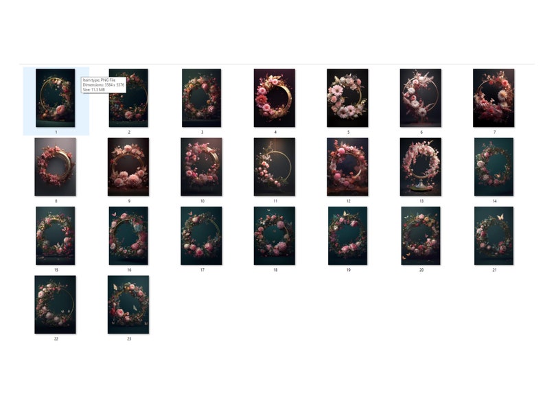 20 Floral Ring Backdrop Overlays Maternity Overlays for Photoshop, Ring ...