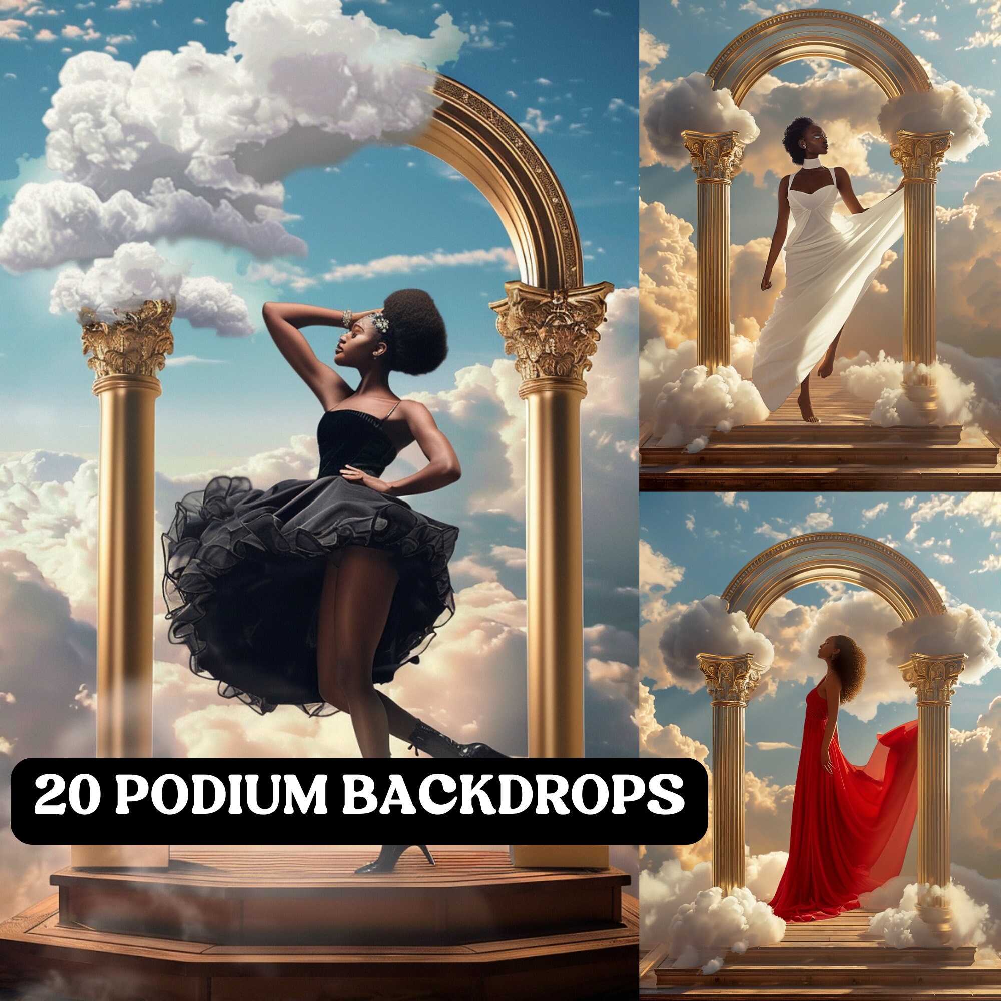 20 Podium Goddess Maternity Digital Backdrop Princess Backdrops ...