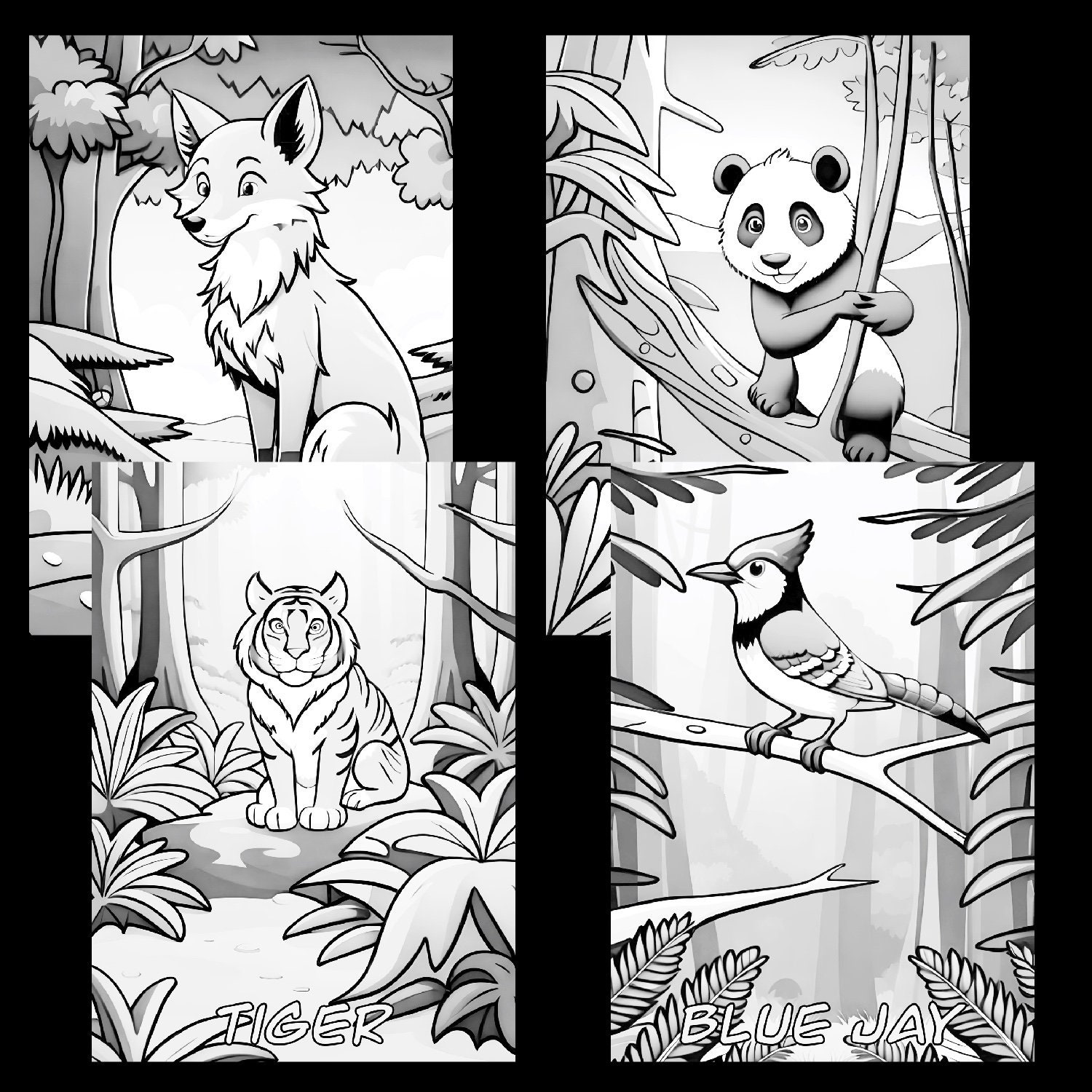 Children Coloring Pages to Learn Animals, Printable PDF - Etsy