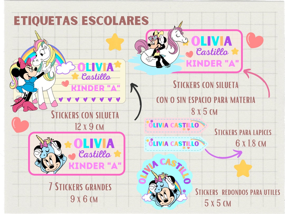 Custom Design , School Labels - Etsy