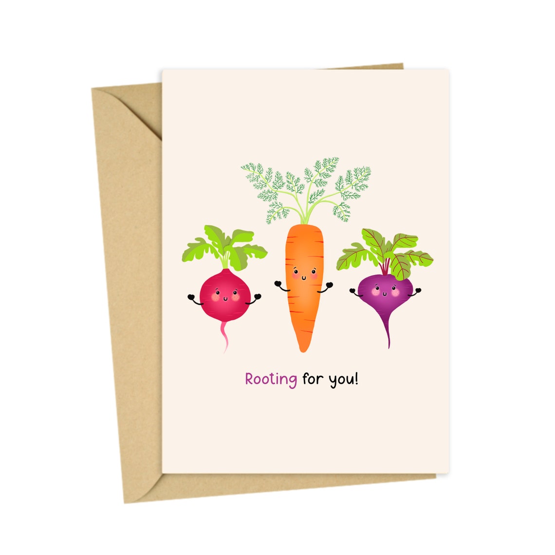 Rooting for You Good Luck Card | Congratulations Card | A6 | Funny ...