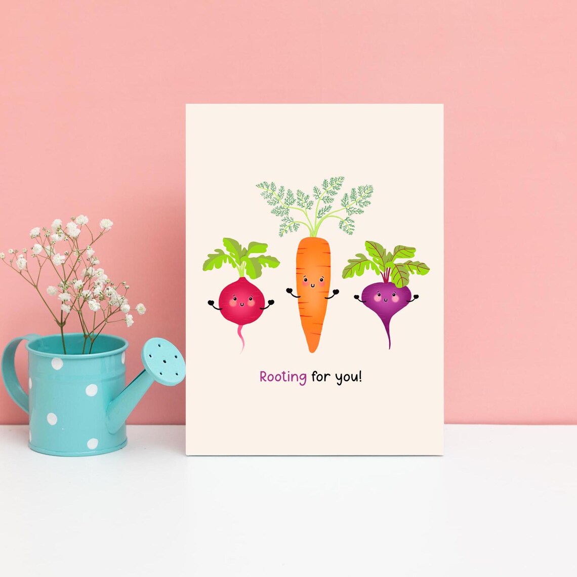 Rooting for You Good Luck Card | Congratulations Card | A6 | Funny ...