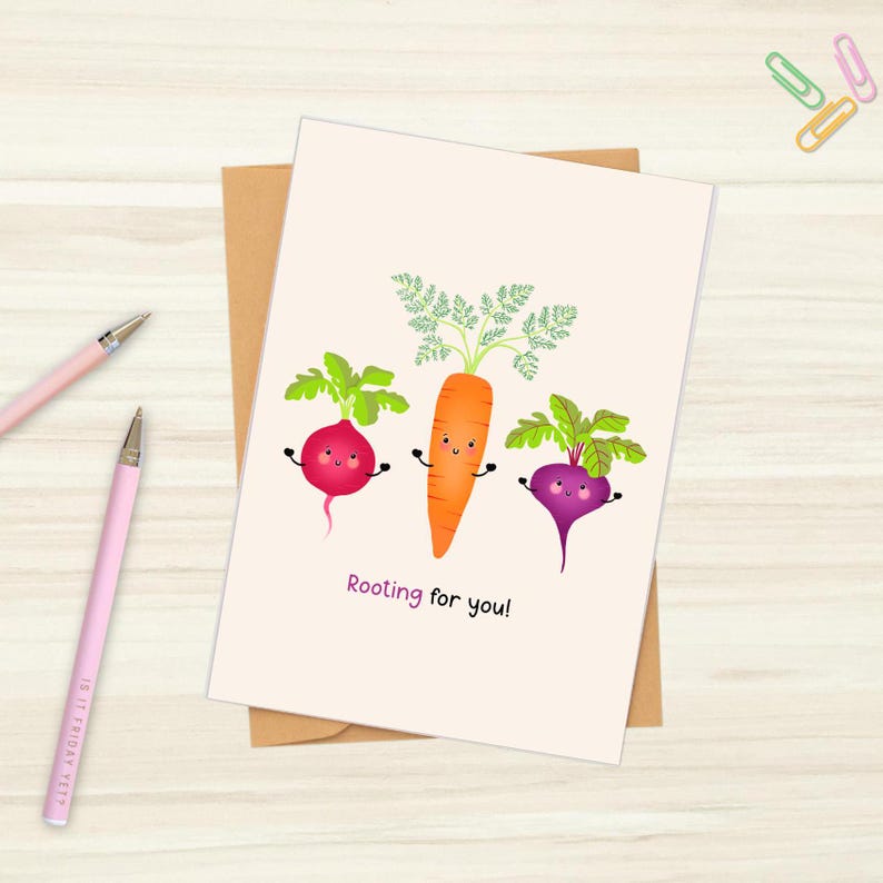 Rooting for You Good Luck Card | Congratulations Card | A6 | Funny ...