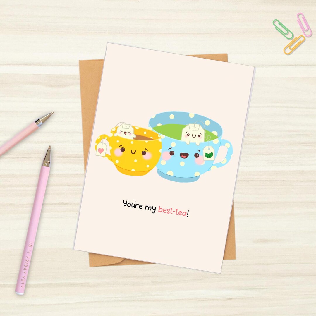 You're My Best-tea Card | Funny Pun Card | A6 | Funny Birthday Card ...