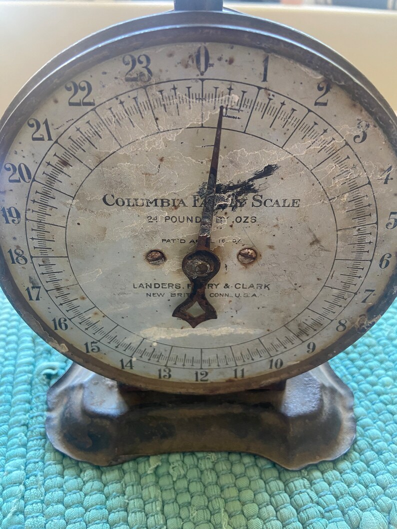 Antique Black Metal Columbia Family Scale by Landers Frary & Clark - Etsy
