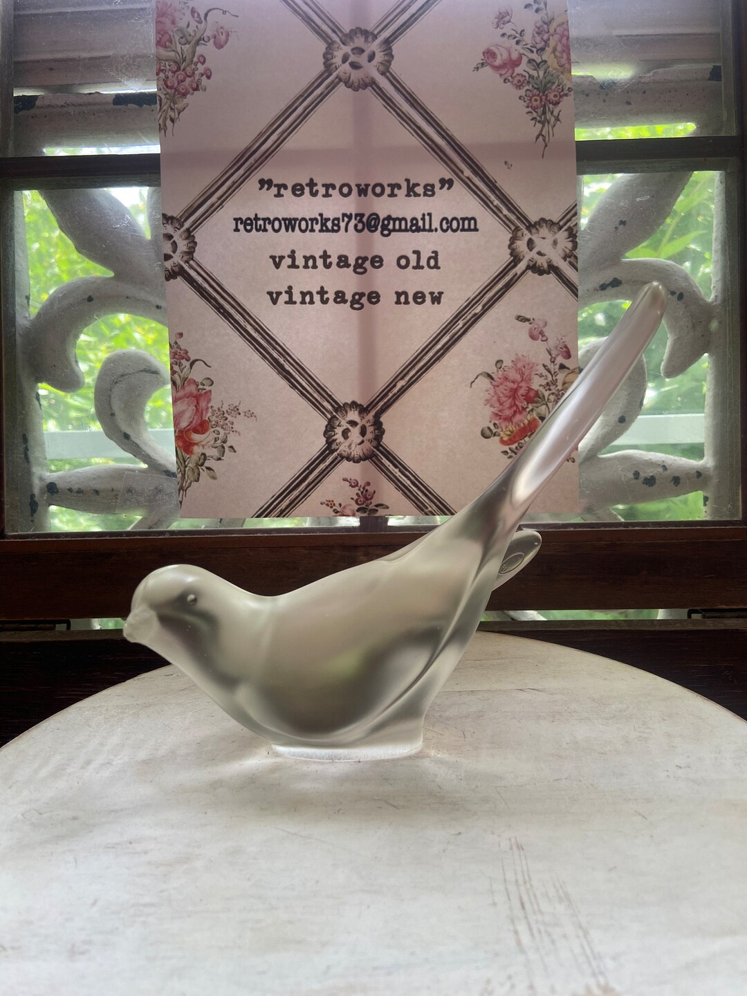 Fenton Frosted Glass Bird - Etsy
