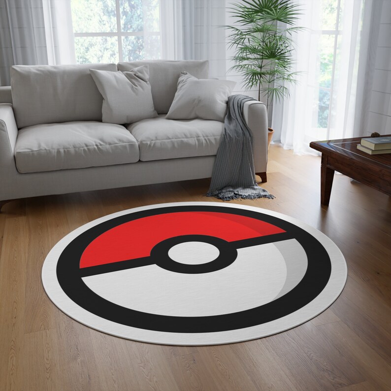 Pokemon Ball Round Rug - Etsy