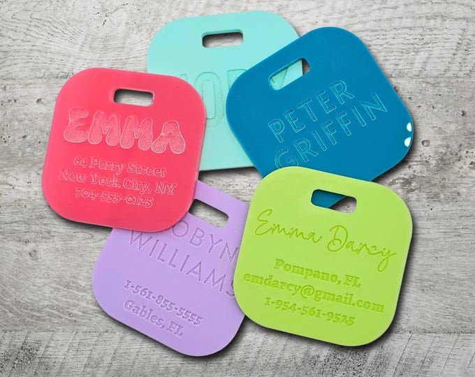 Daisy Backpack Tags Personalized, Luggage Tag, Bag Tags, Name Tag for ...