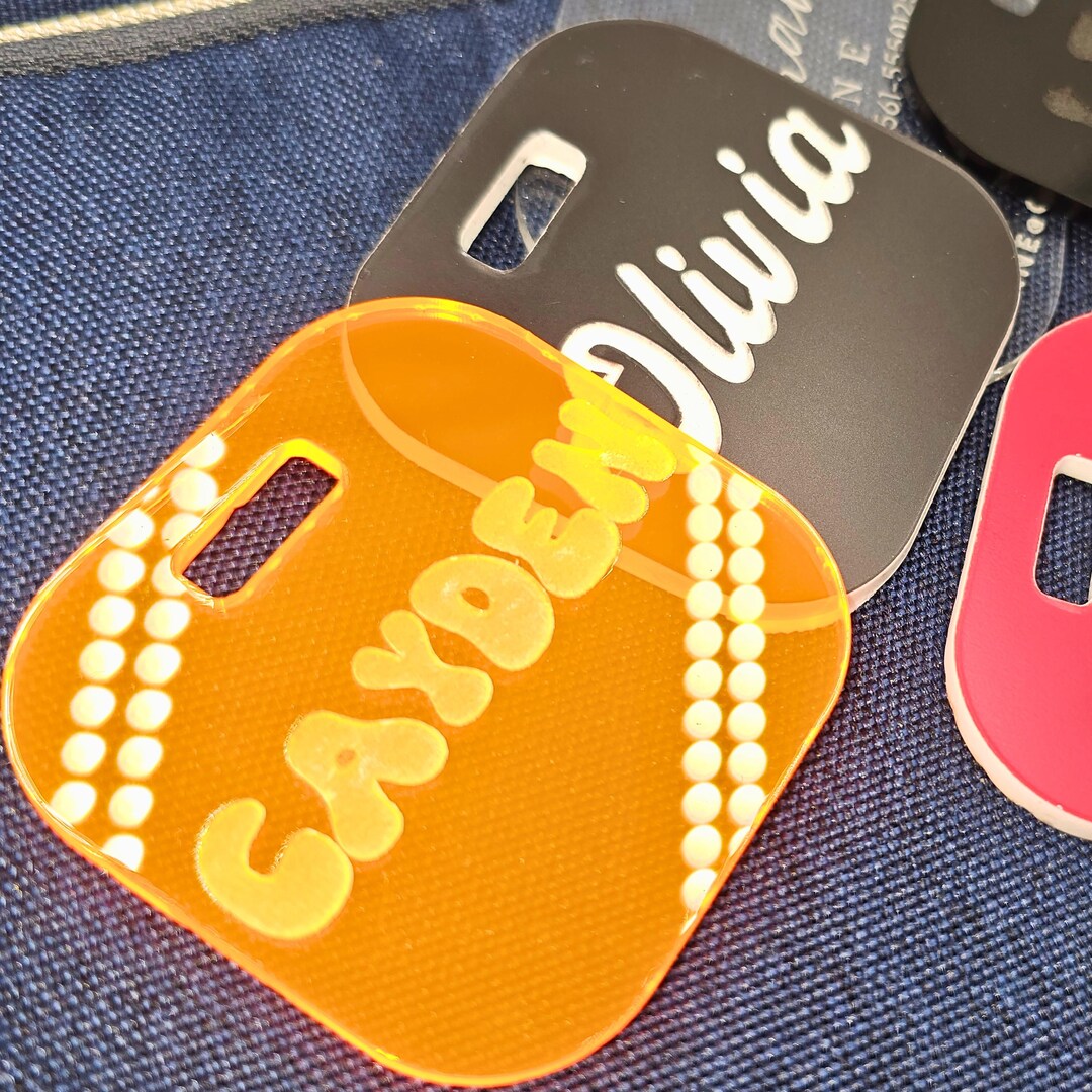 Backpack Name Tags, ID Tags, Personalized Luggage Tags, Bottle Label ...