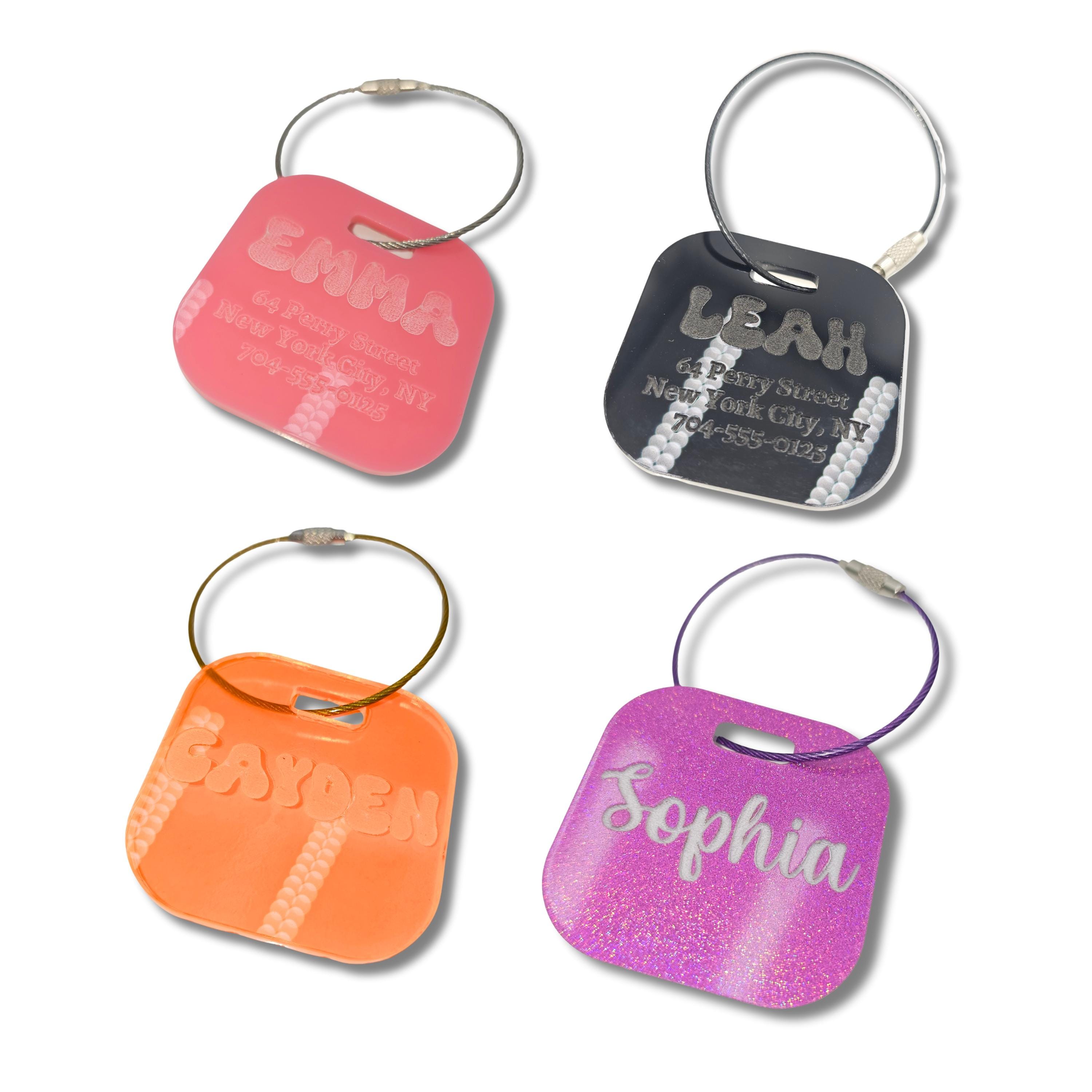 Bag Tags for Kids Name Label, Backpack Name Tags, ID Tags, Personalized ...