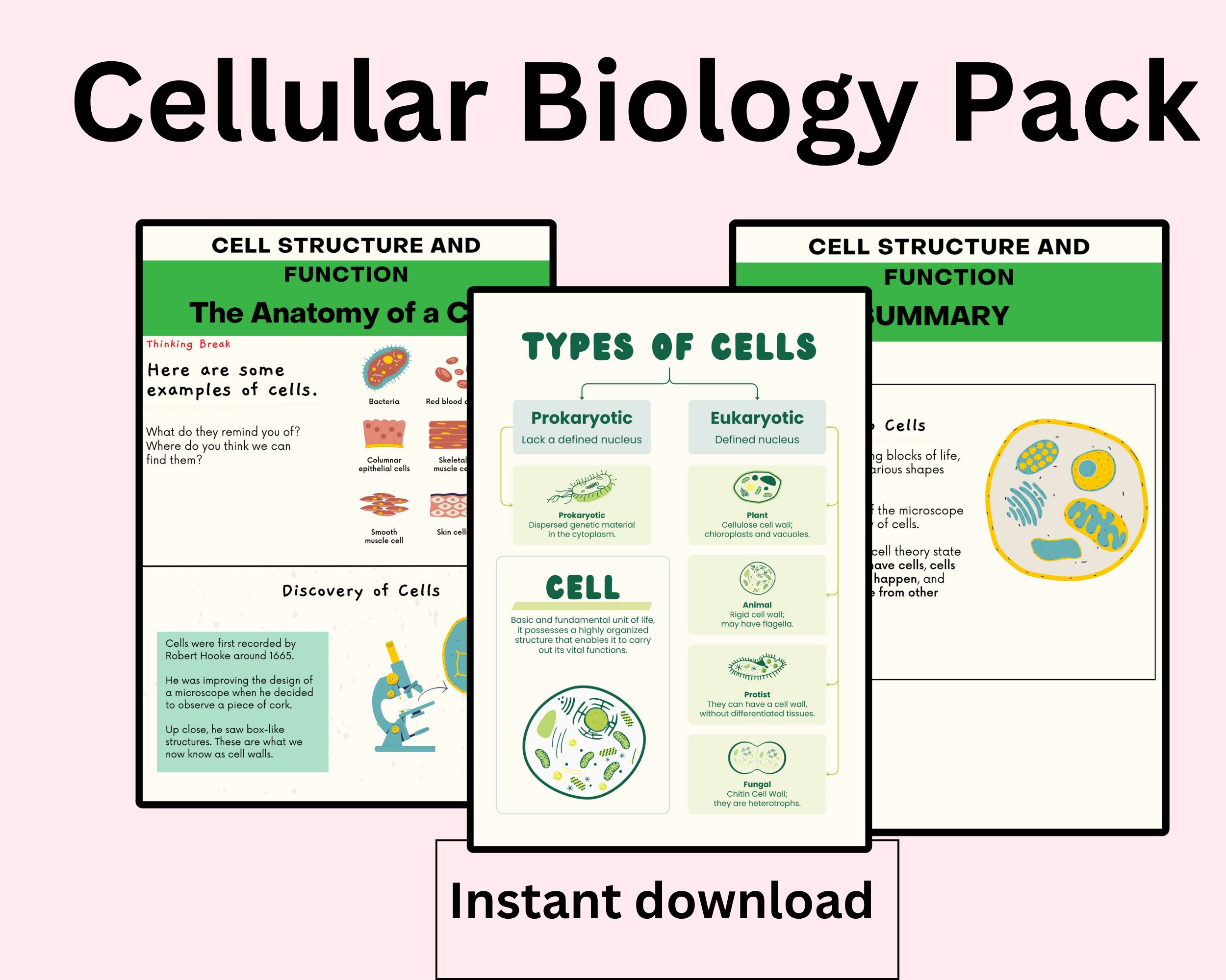 Biology Note Set 53 Pages Biology Cell Structure Note Photosynthesis ...