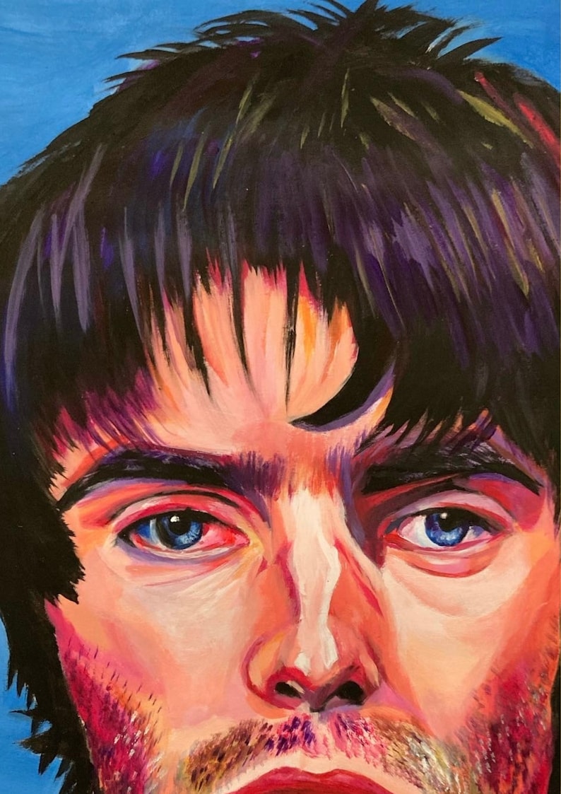 Liam Gallagher Portrait - Acrylic Painting- Art Print - Oasis - Music ...