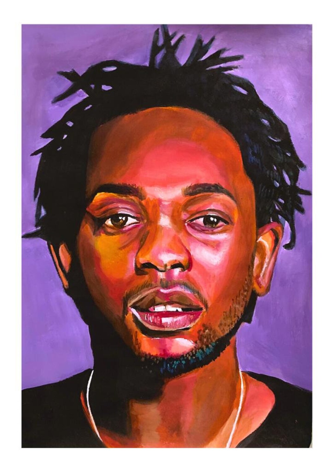 Kendrick Lamar Portrait Print- Acrylic Painting - Art Print - Music Art ...