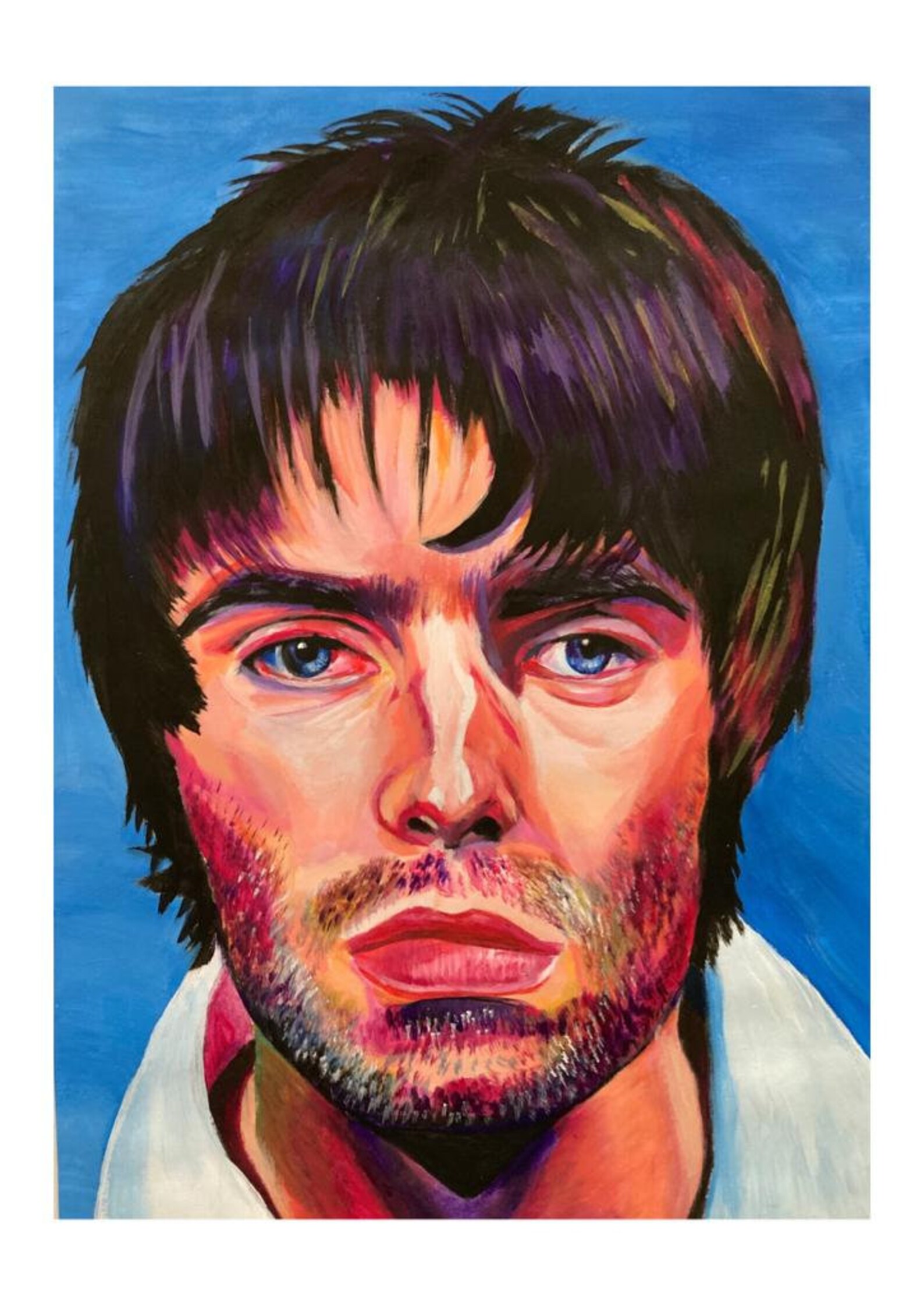 Liam Gallagher Portrait - Acrylic Painting- Art Print - Oasis - Music ...