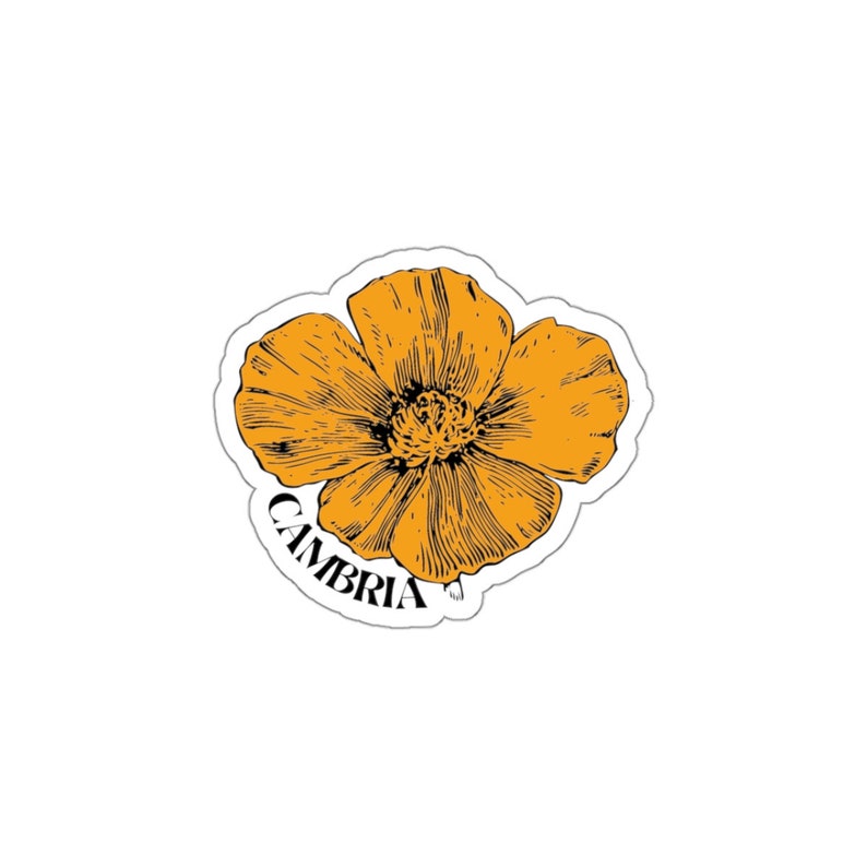 Cambria California Poppy Sticker - Etsy
