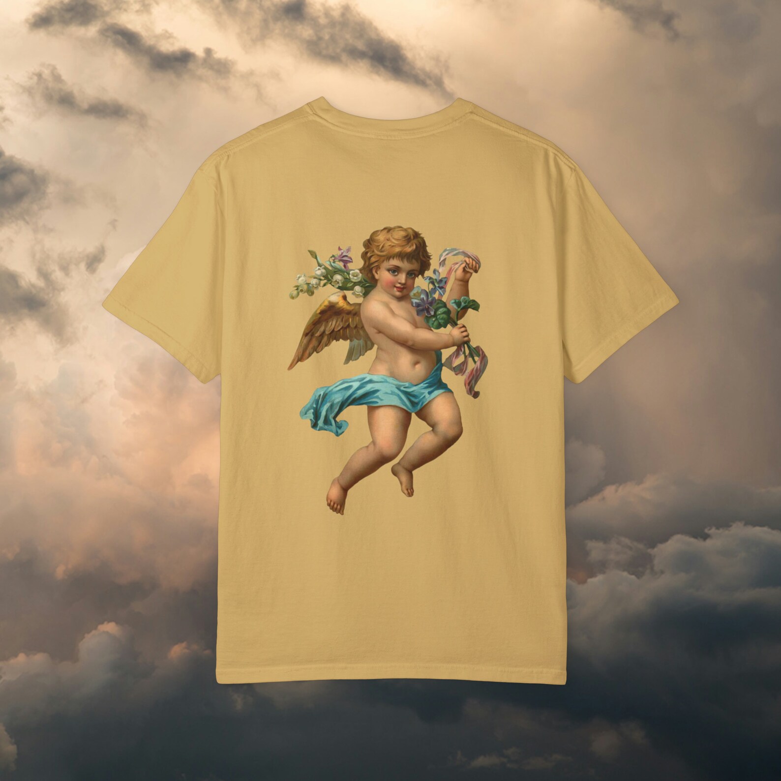 Cherub Baby Angel Garment-dyed T-shirt - Etsy