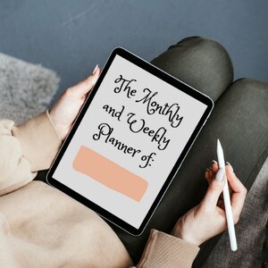 Instant Download Digital Monthly & Weekly Planner Printable, Editable ...
