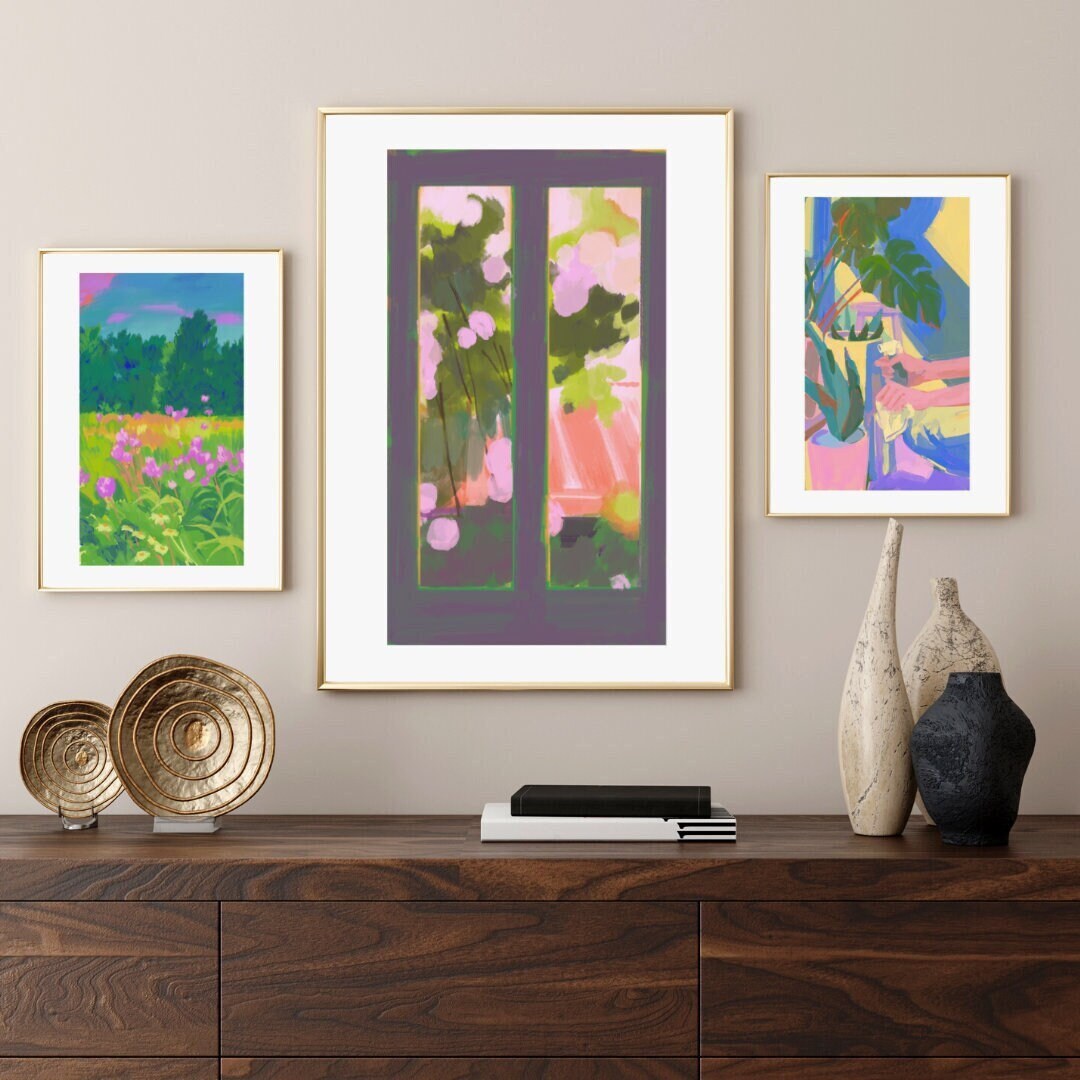 Art Print Set, PDF, Digital Download Impressionist Nature Art Print Set ...
