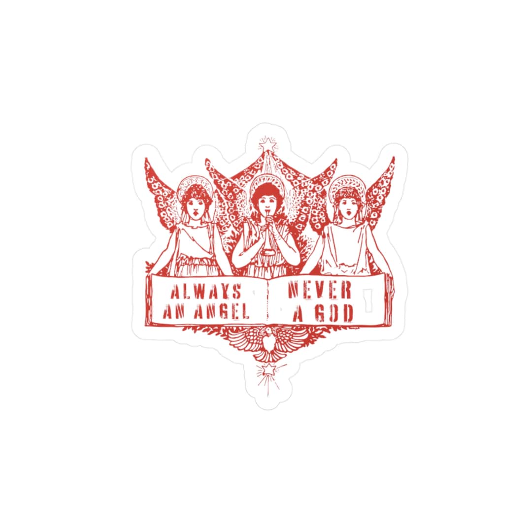 Boygenius Always an Angel Never a God Red Kiss Cut Sticker - Etsy