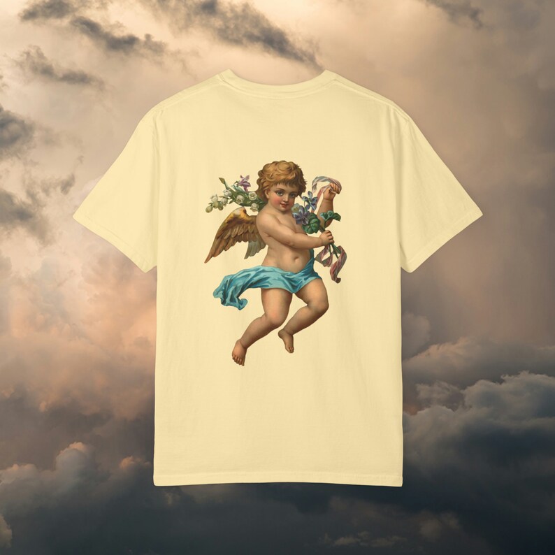Cherub Baby Angel Garment-dyed T-shirt - Etsy