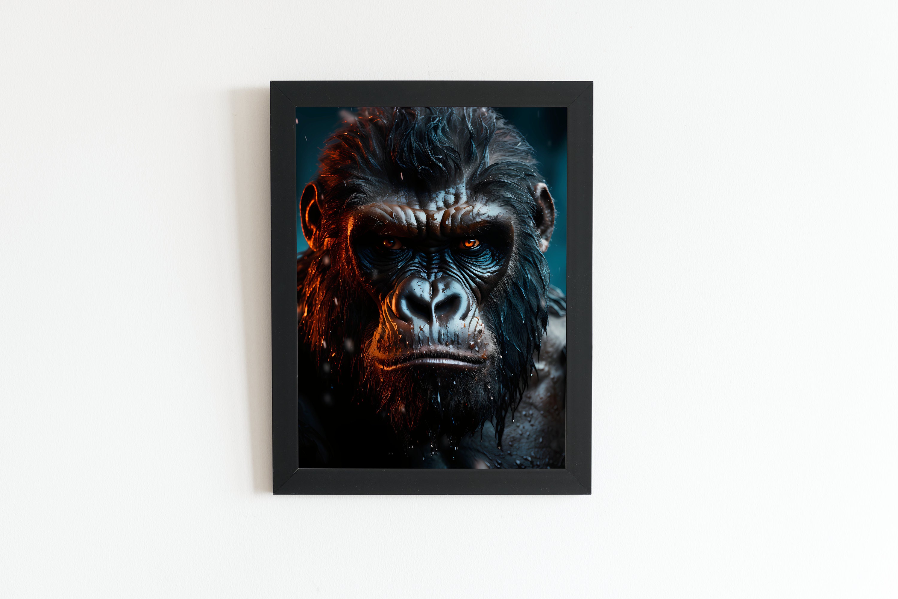 Gorilla Realistic Close up Art Gift Idea Present of Digital - Etsy