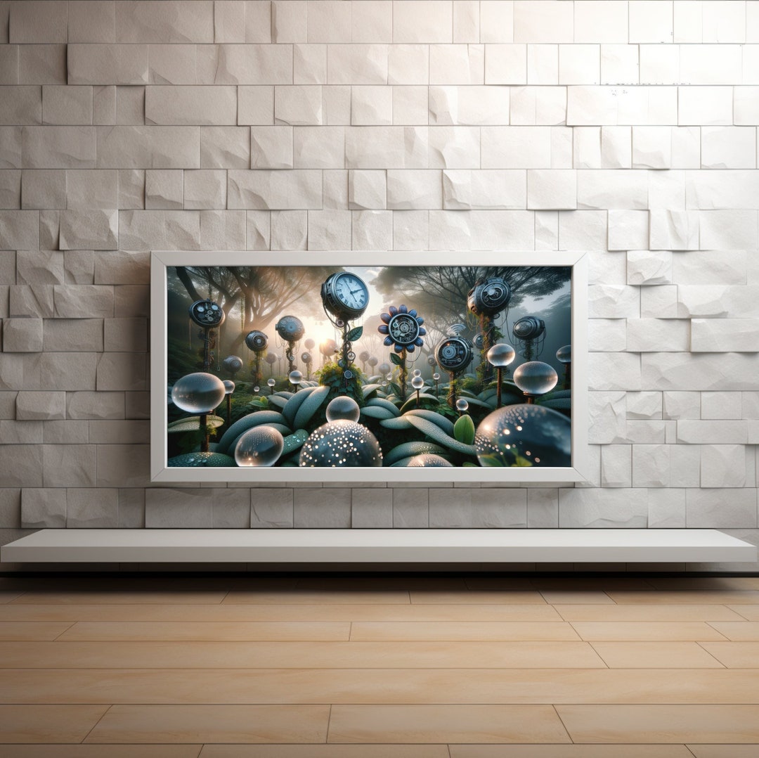 Enchanted Forest Timepieces Mystical Mechanical Flora Art Printable ...