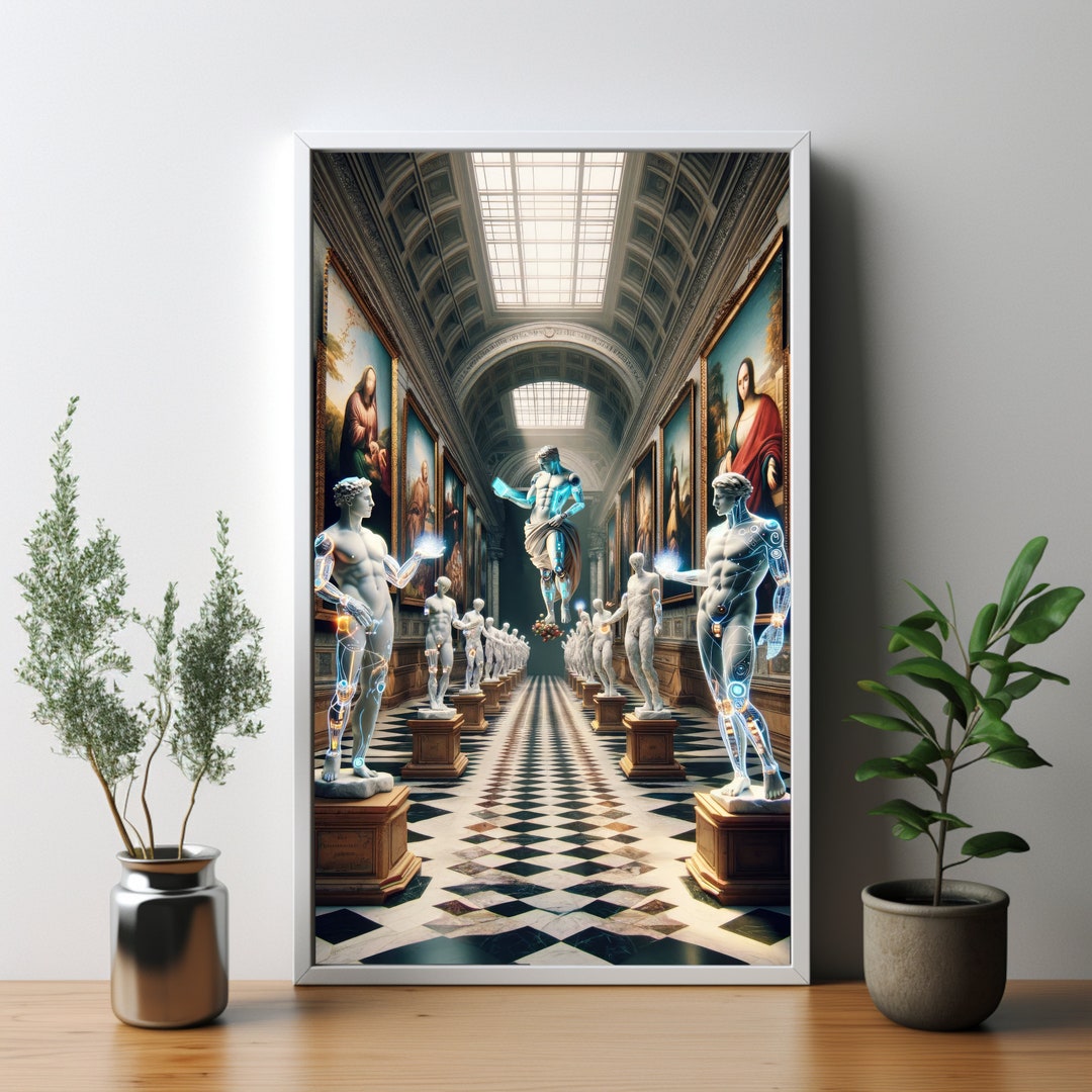 Neo-renaissance the Epoch of Cyber Sculptures Printable Wall Art ...