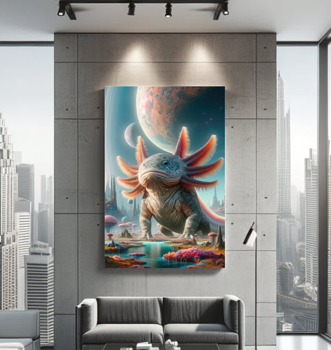 Majestic Axolotl Supreme Galactic Overlord of an Alien - Etsy