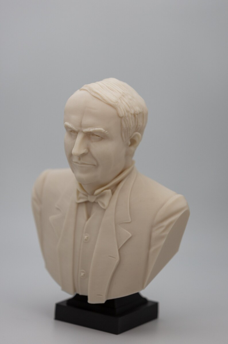 Thomas Edison the Inventor Bust Statue Light Academia - Etsy