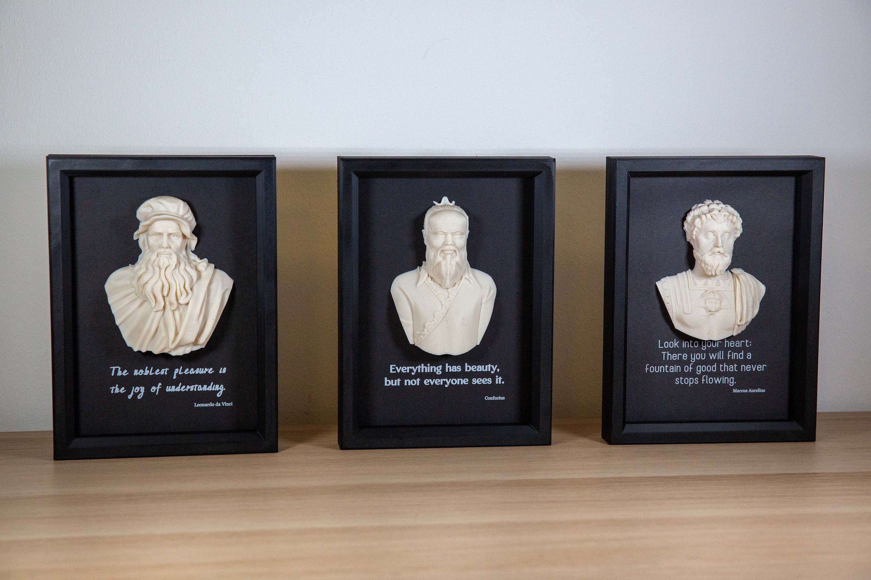 Stephen Hawking 3D Printed Photo Frame With Bust and Personalized Quote ...