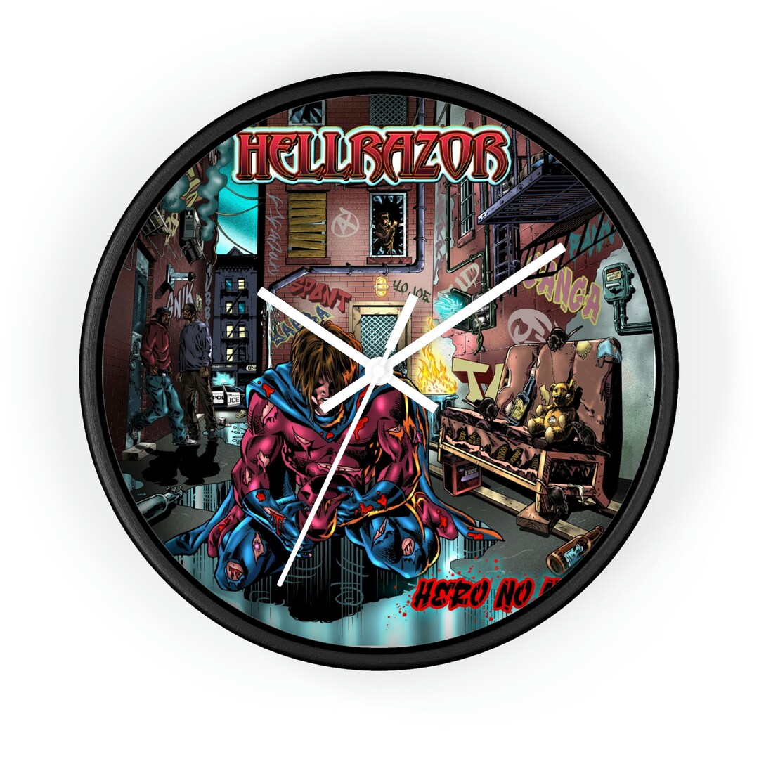 HELLRAZOR Comic Book Wooden Wall Clock, Silent Mechanism - Etsy