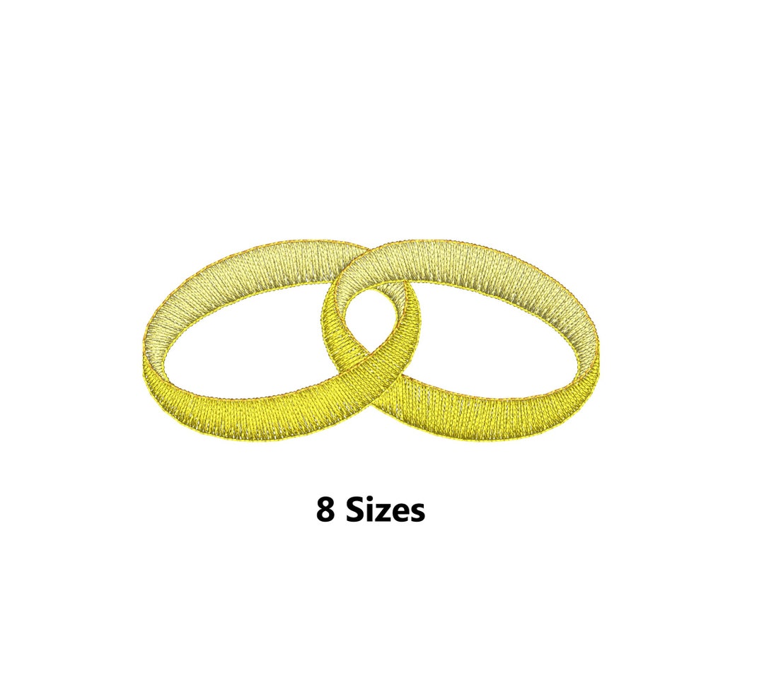 Wedding Rings - Machine Embroidery Design - Etsy