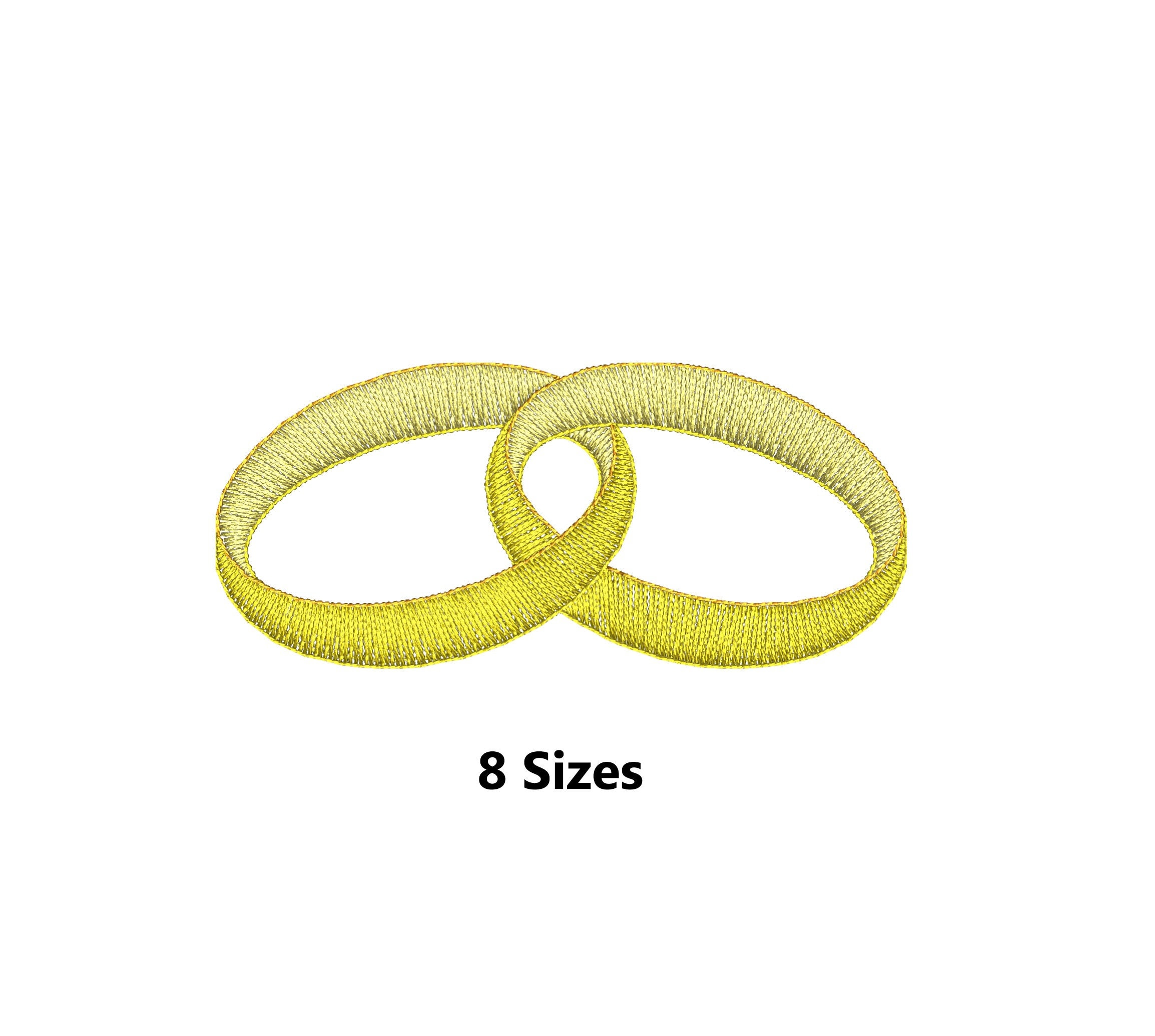 Wedding Rings - Machine Embroidery Design - Etsy