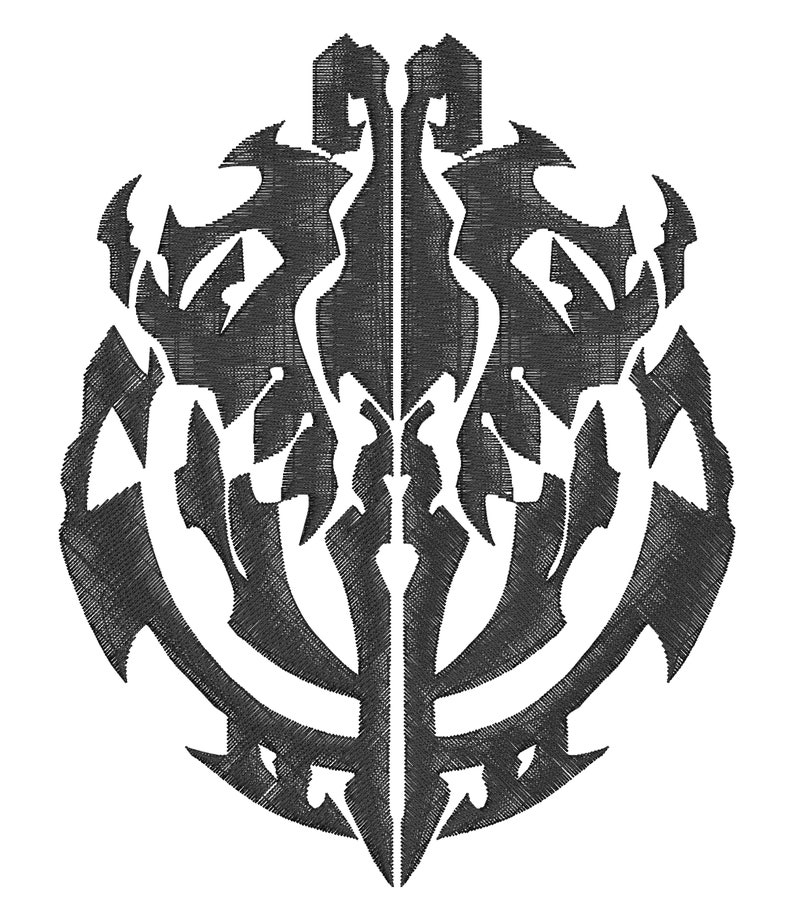 Anime Symbol Machine Embroidery Design - Etsy