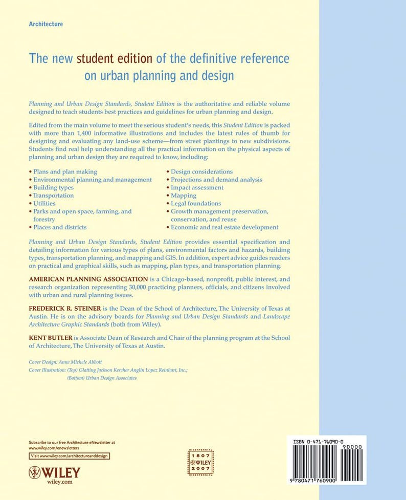 Planning and Urban Design Standards - Student Edition - Etsy