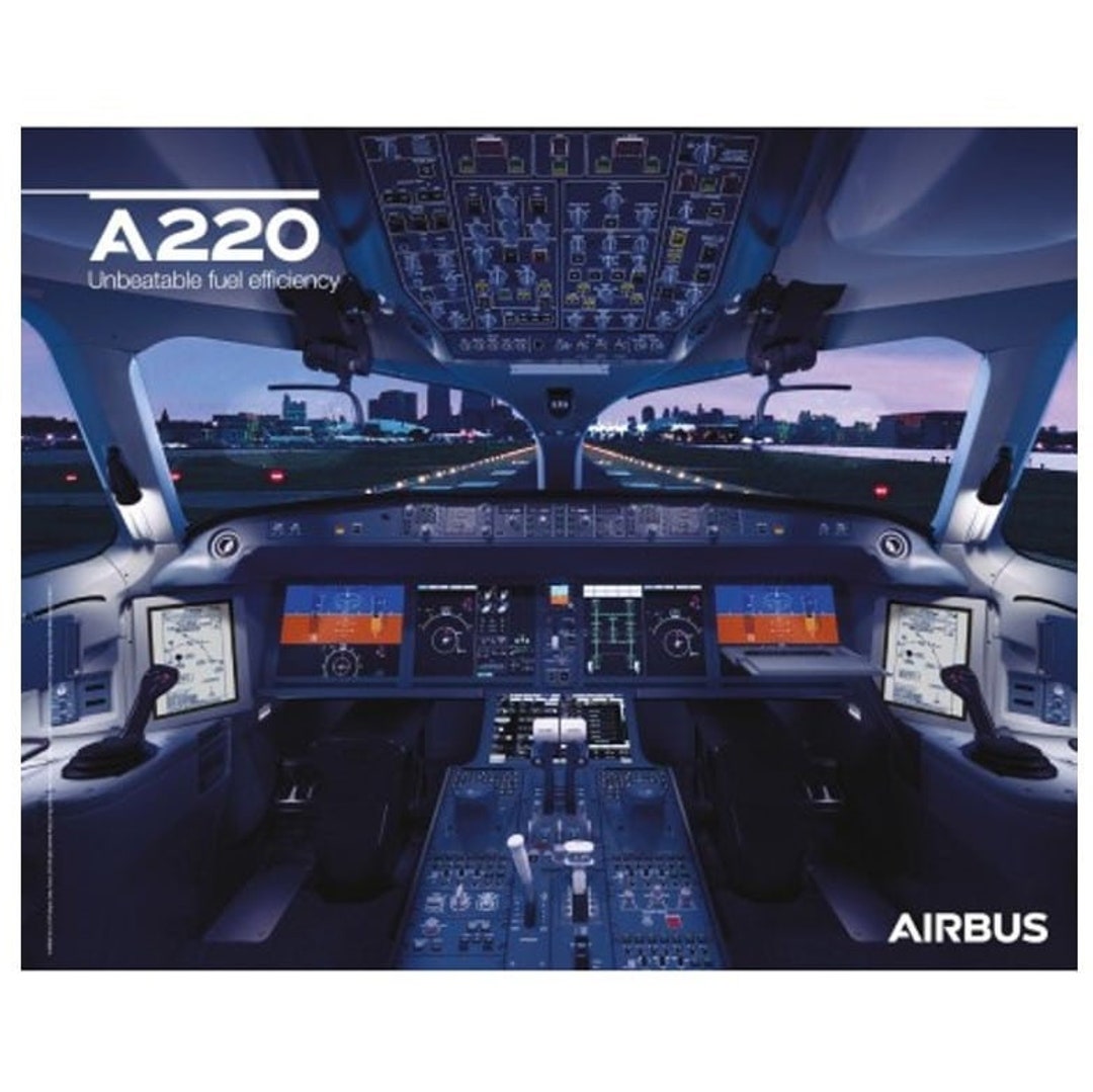 A220 Poster Cockpit View - Etsy